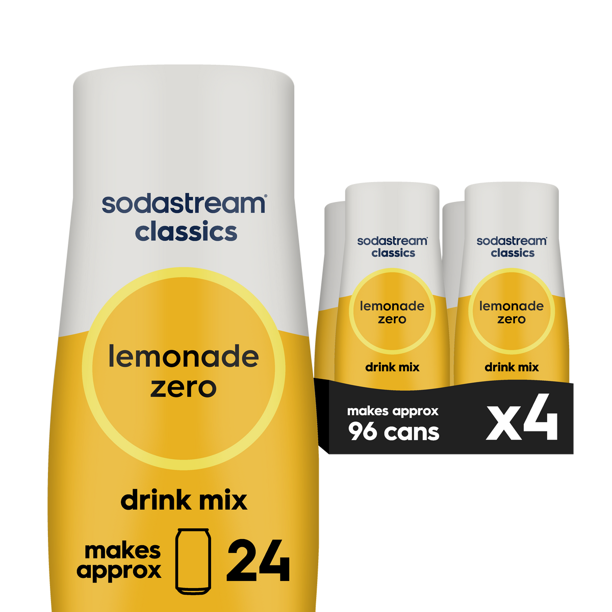 4 Pack Zero Calorie Lemonade Syrup Flavor Drink Mix – SodaStream