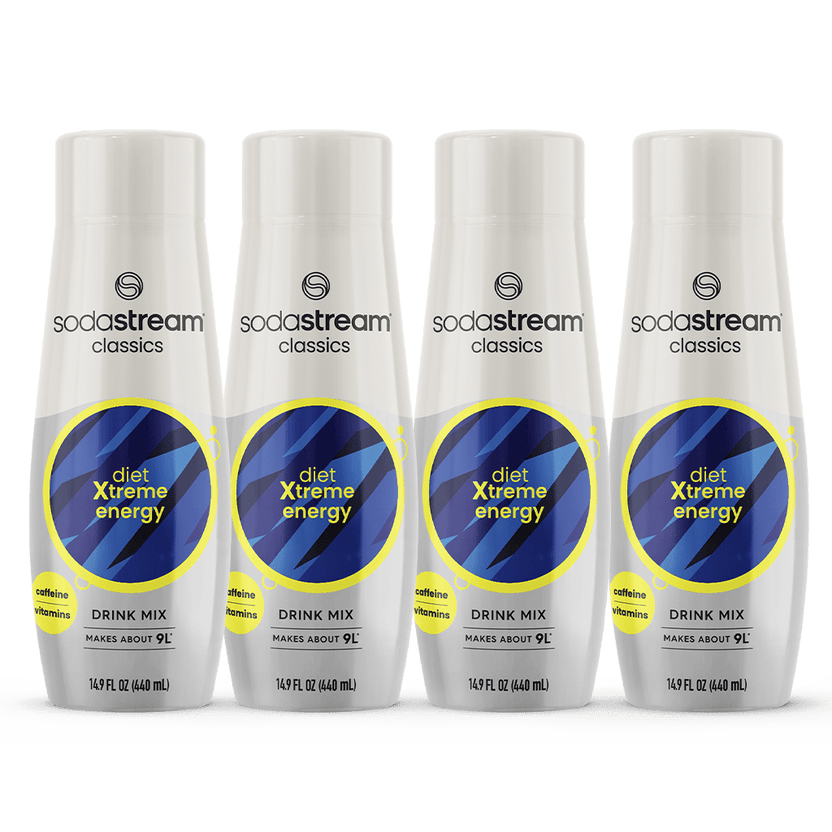 4 Pack Diet Energy Drink Soda Syrup Drink Mix – SodaStream