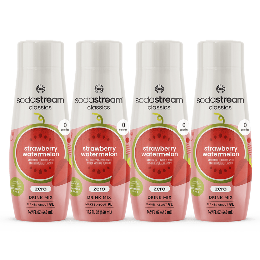 4 Pack Diet Strawberry Watermelon Syrup Drink Mix – SodaStream